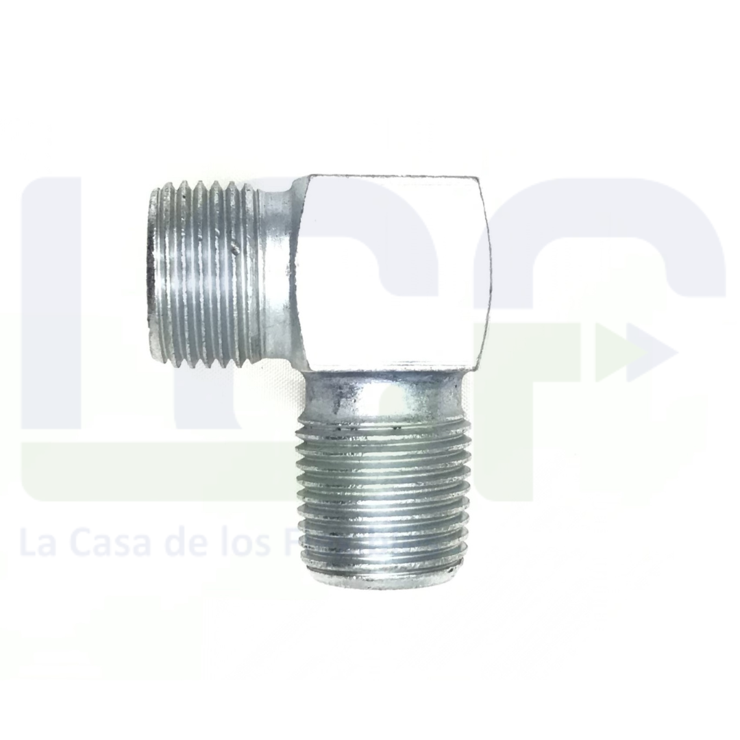 Accesorio codo 90° MF UNF asiento tubo x MF NPT – LCF